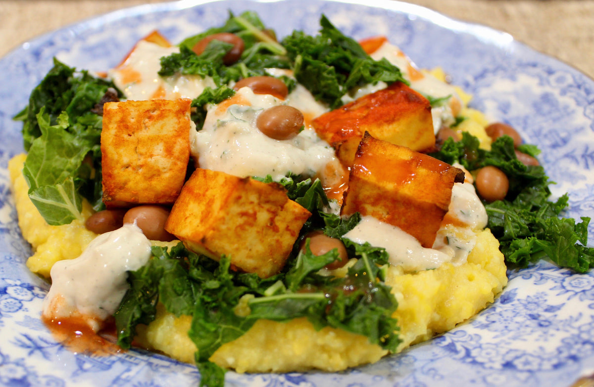Buffalo Beans and Greens with Creamy Polenta – PlantPure Nation